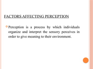sensation, attention and perception need | PPT