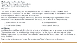 Deadlocks and Deadlock Detection Other Issues | PPTX