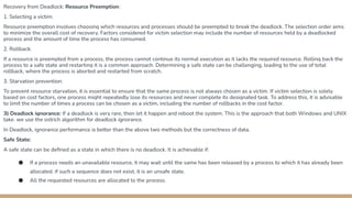 Deadlocks and Deadlock Detection Other Issues | PPTX