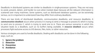 Deadlocks and Deadlock Detection Other Issues | PPTX
