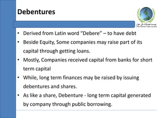 Unit 4 debentures | PPT