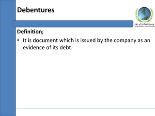 Unit 4 debentures | PPT
