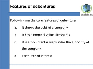 Unit 4 debentures | PPT