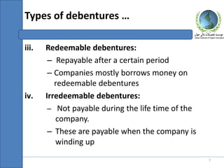 Unit 4 debentures | PPT
