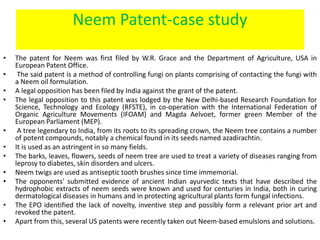 Unit 4 definitions patent, ipr,fr,br,biopiracy & neem haldi | PPTX
