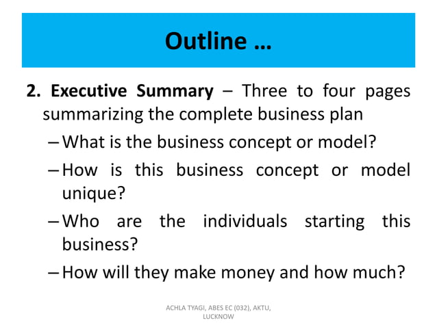 Unit 4 Developing a Business Plan Part 2 | PPTX