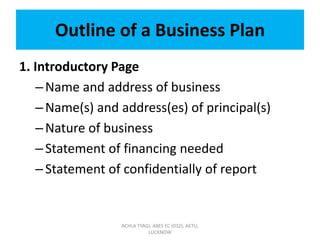Unit 4 Developing a Business Plan Part 2 | PPTX