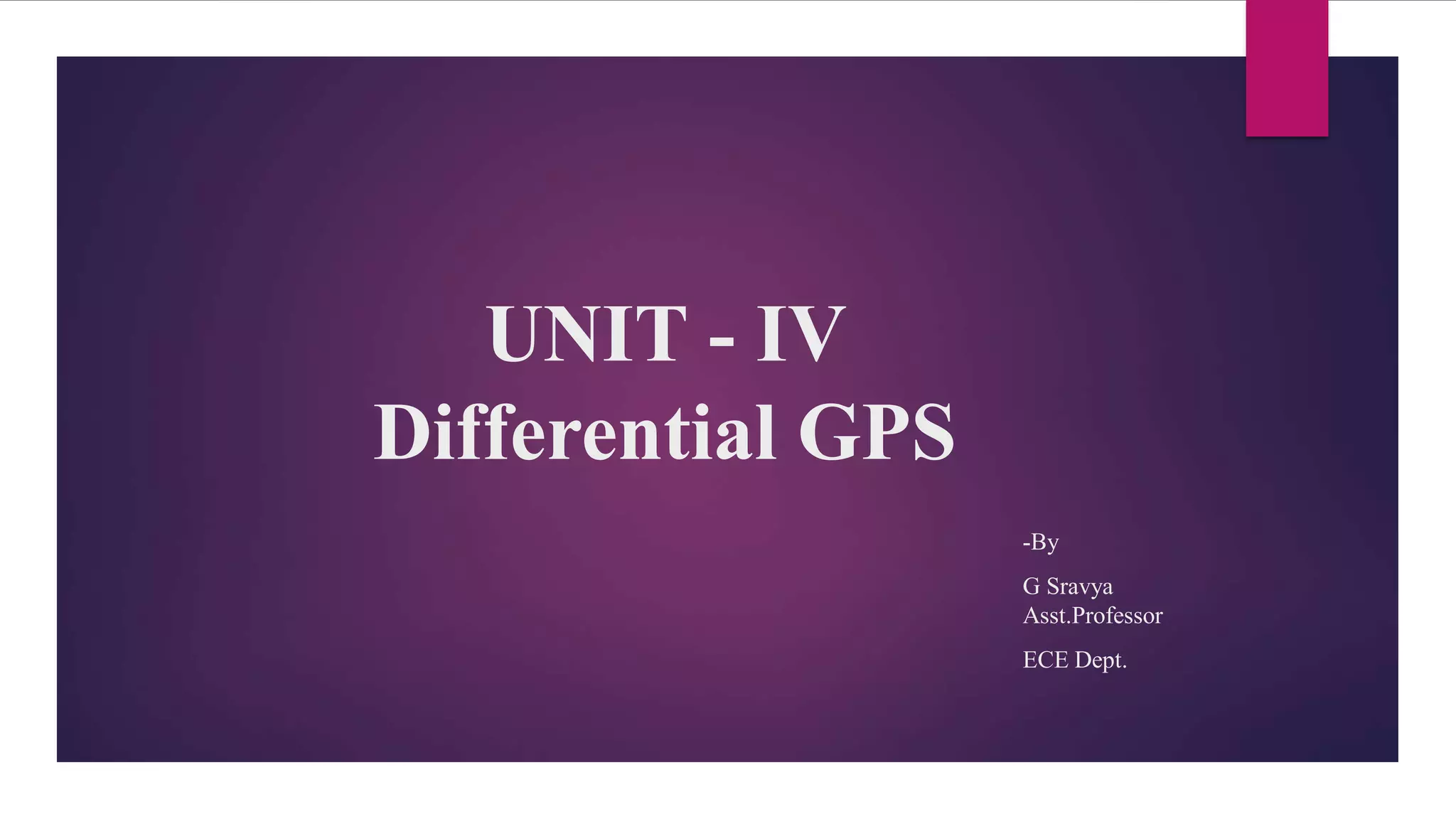Unit 4 DGPS | PDF