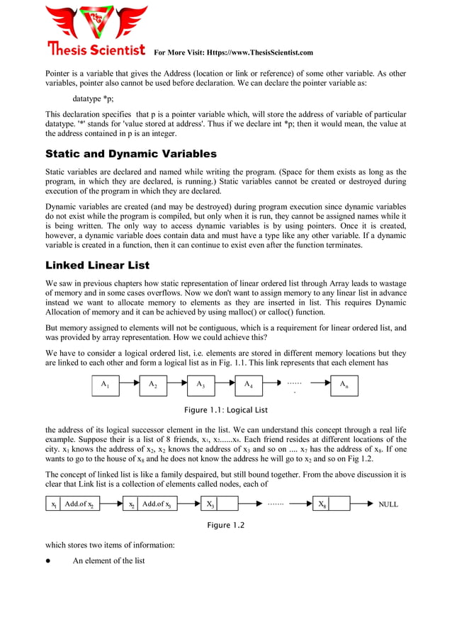Linked List Static and Dynamic Memory Allocation Linked List Static and Dynamic Memory Allocation