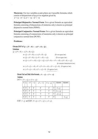 Proposition Logic in Discrete Structure | PDF