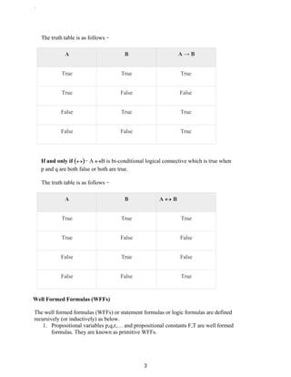 Proposition Logic in Discrete Structure | PDF