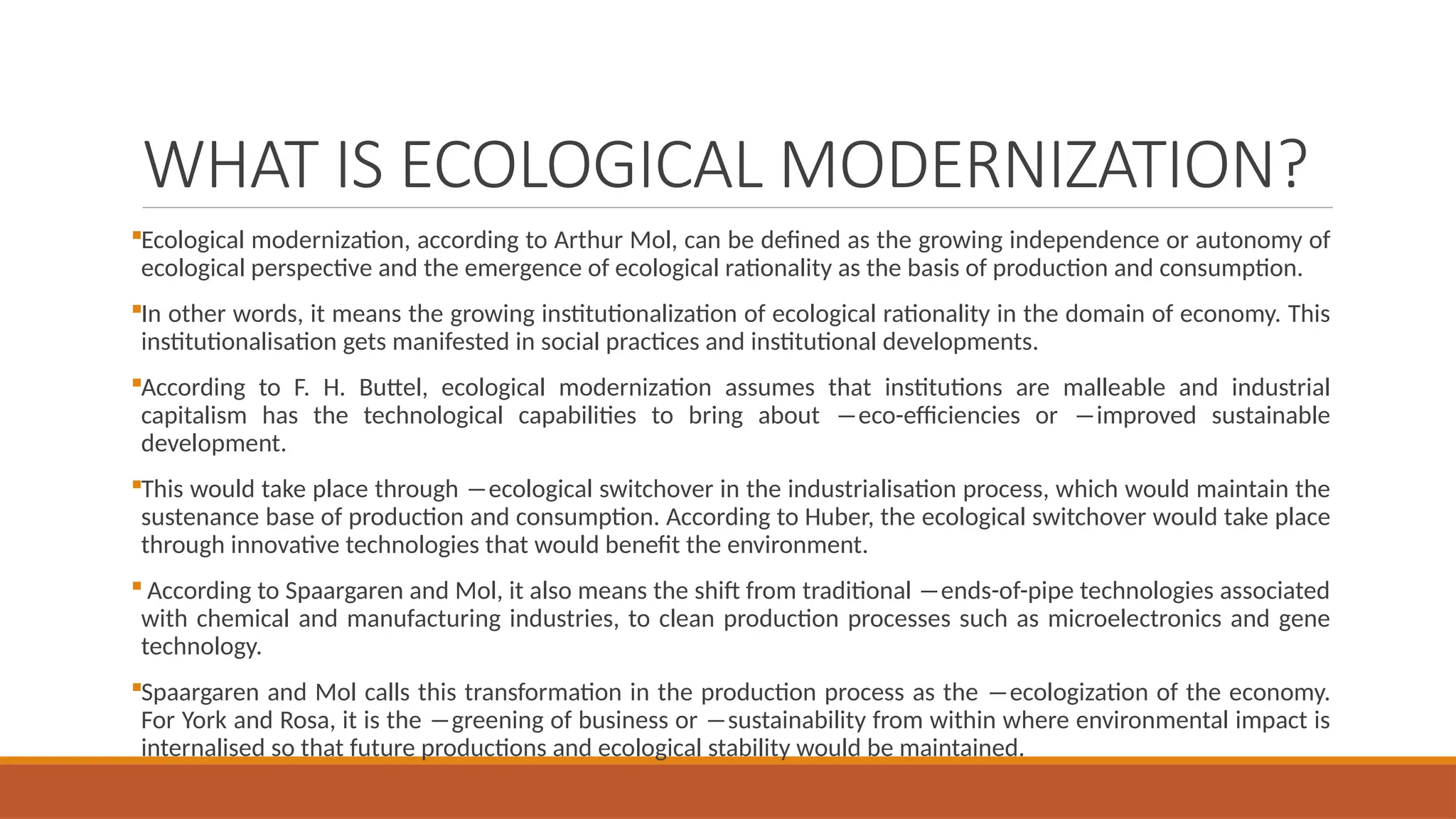 ECOLOGICAL MODERNIZATION NOTES OF SOCIOLOGY | PPTX