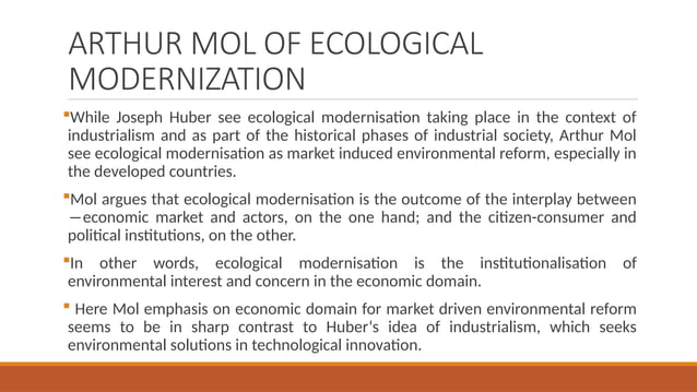 ECOLOGICAL MODERNIZATION NOTES OF SOCIOLOGY | PPTX