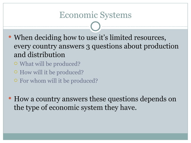 Unit 4 Economic System Powerpoint | PPT