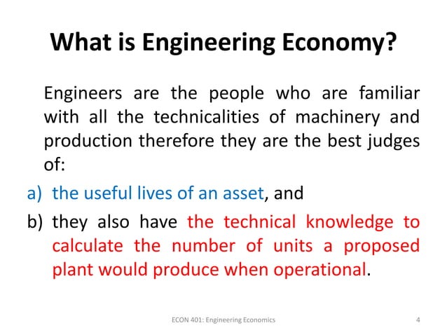 unit_four Engineering economics pour point note | PPT
