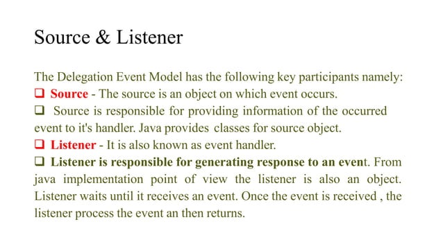 Java Programming Event Handlingtypes Of Events Pdf Programming Languages Computing