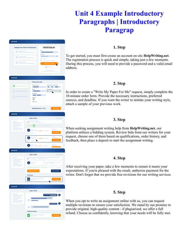 Unit 4 Example Introductory Paragraphs Introductory Paragrap | PDF