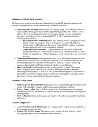 Extremophile adaptation.docx.Thermophiles,Psychrophiles,Methanogens and ...