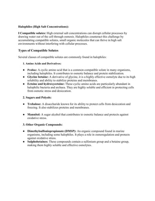 Extremophile adaptation.docx.Thermophiles,Psychrophiles,Methanogens and ...