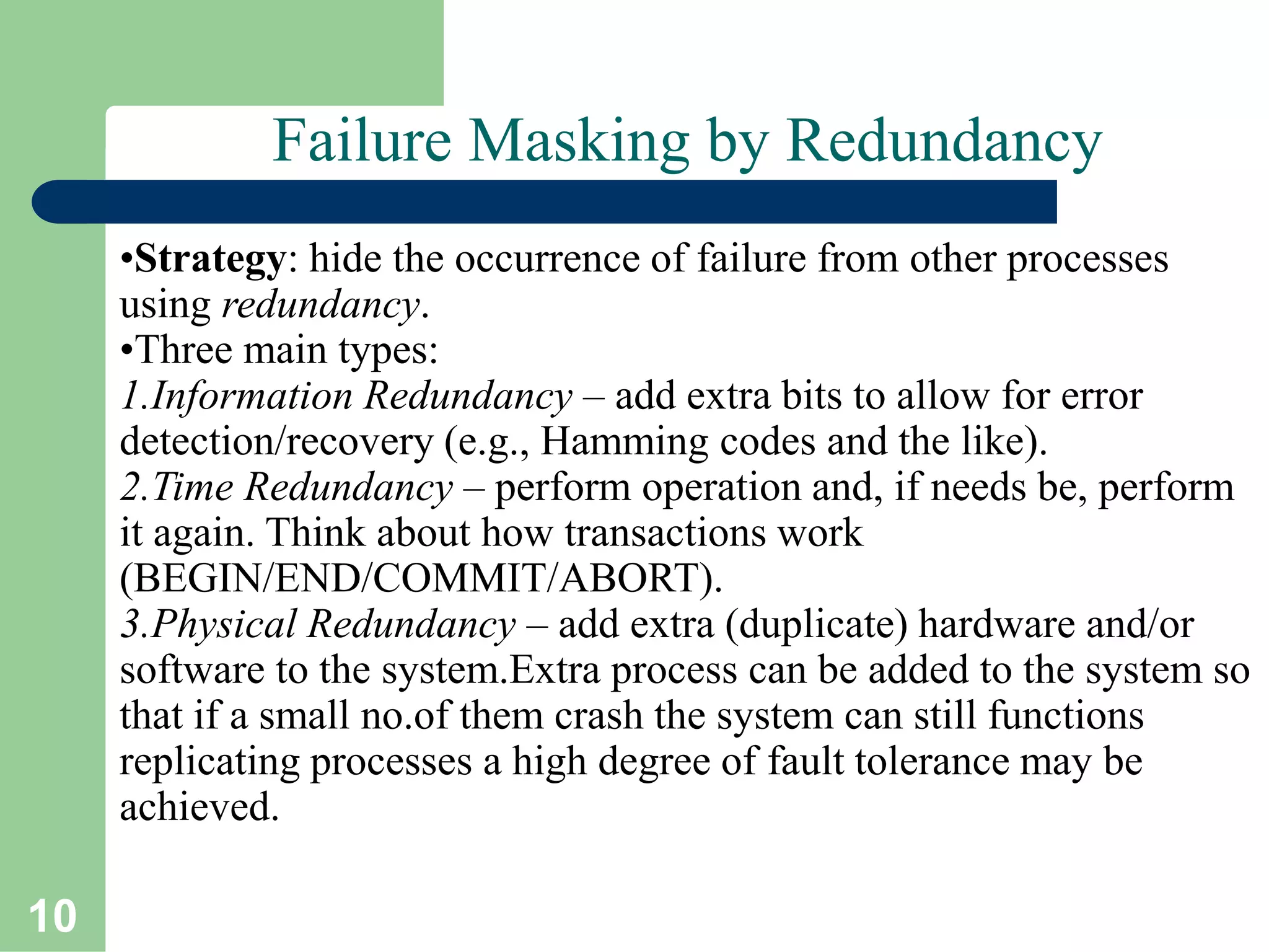 Unit_4_Fault_Tolerance.pptx | Operating Systems | Computer Software and Applications