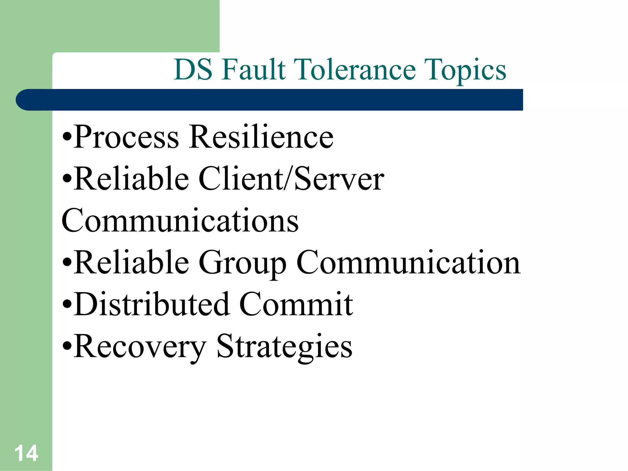 Unit_4_Fault_Tolerance.pptx | Operating Systems | Computer Software and Applications