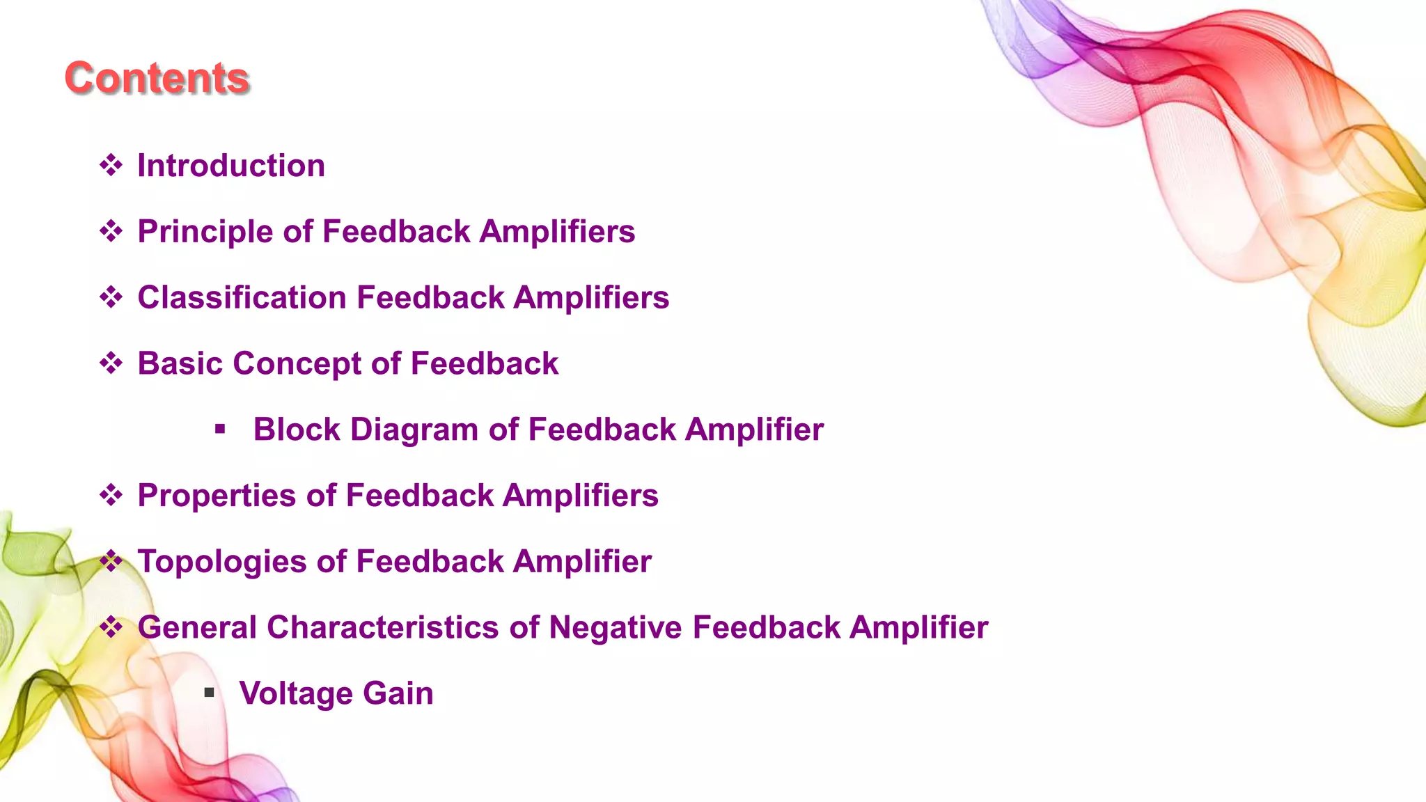 Feedback Amplifiers & Operational Amplifiers (OPAMP) | PPTX