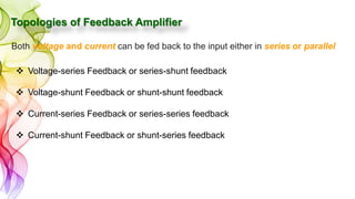 Feedback Amplifiers & Operational Amplifiers (OPAMP) | PPTX
