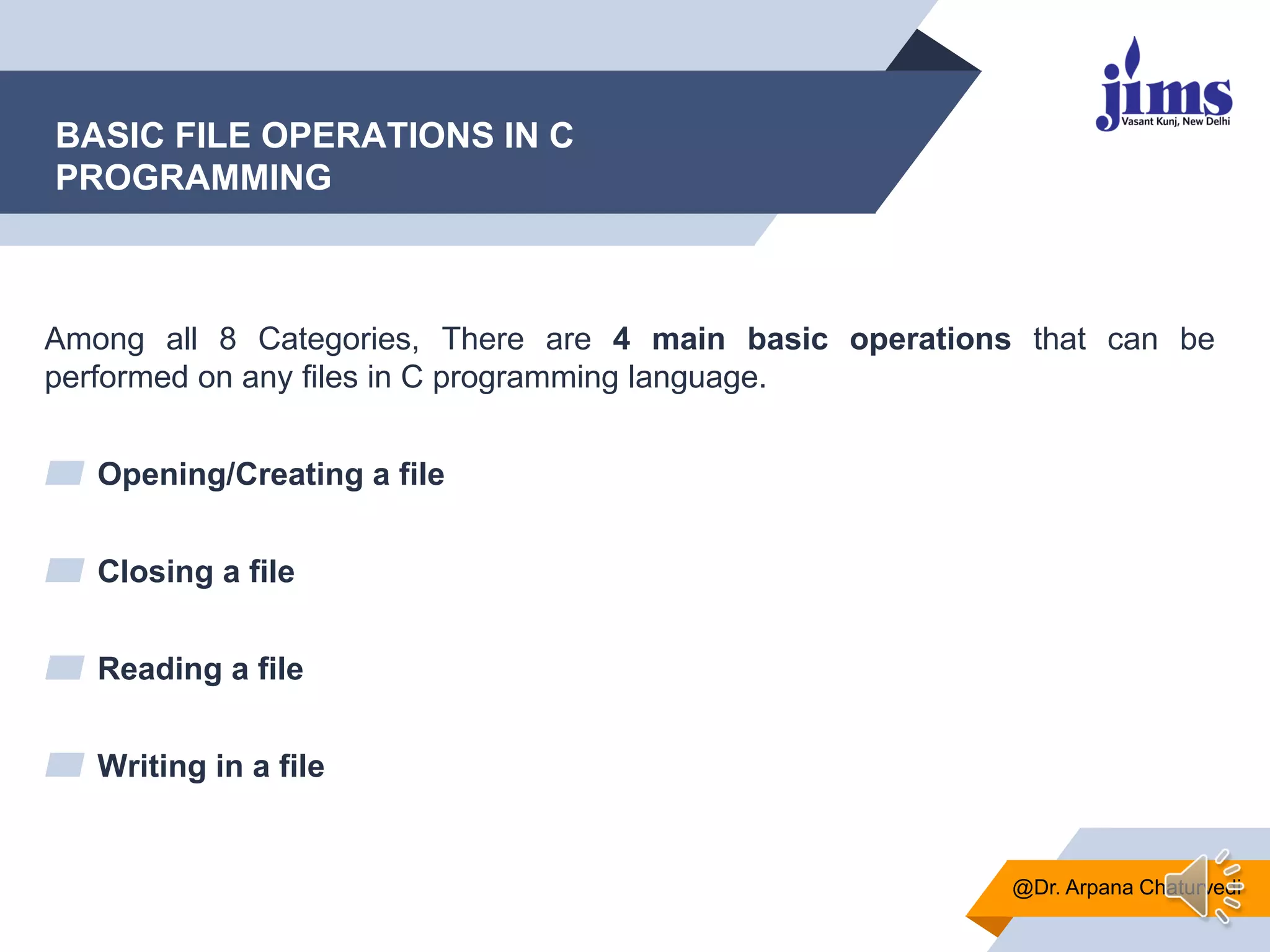 File Handling in C Part I | PPT