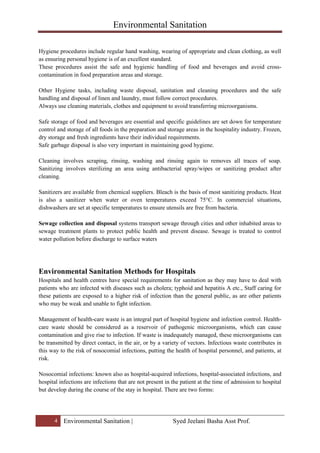 environmental sanitation environmental protection and control | PDF