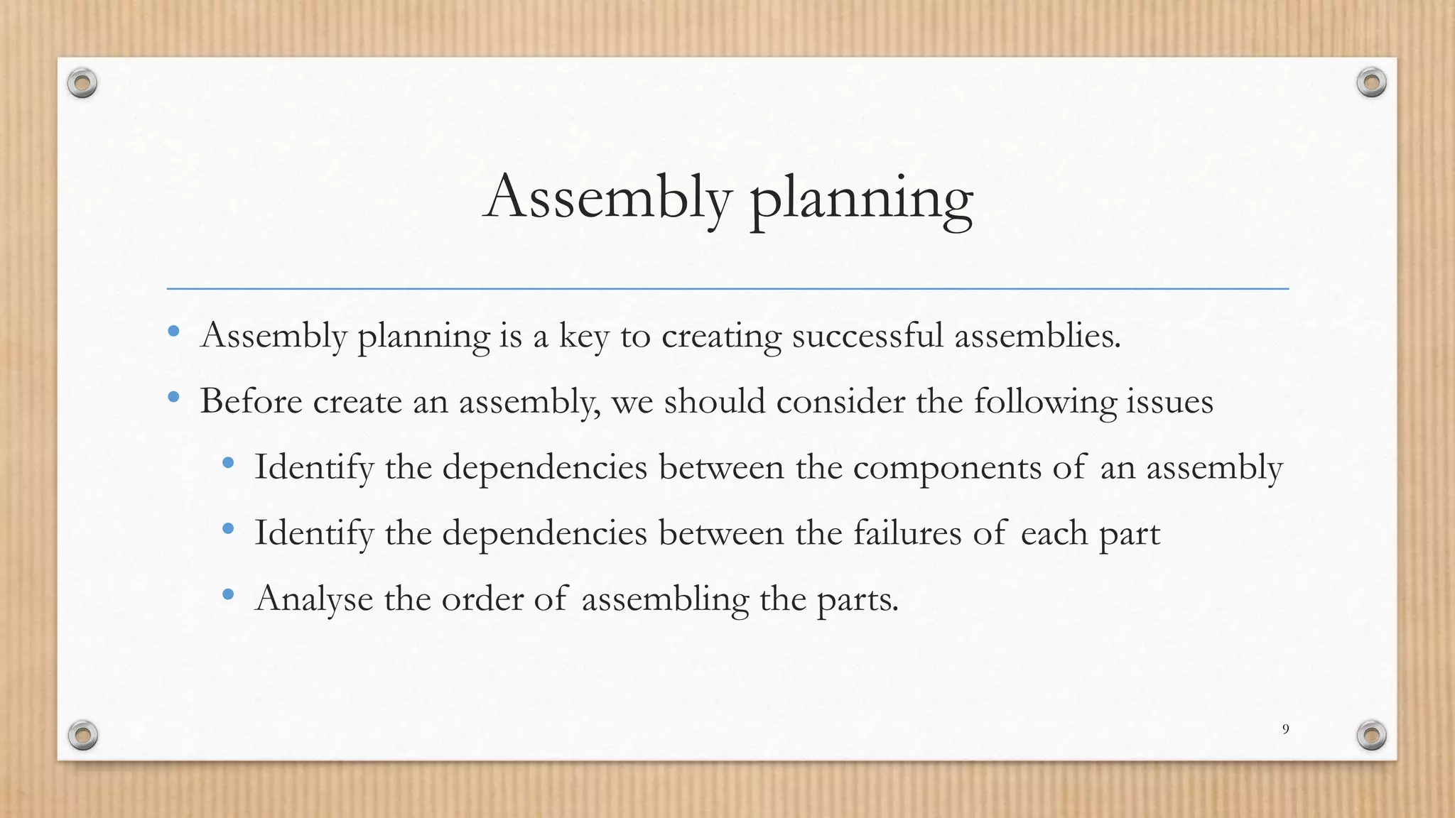 Assembly of Parts | PPTX