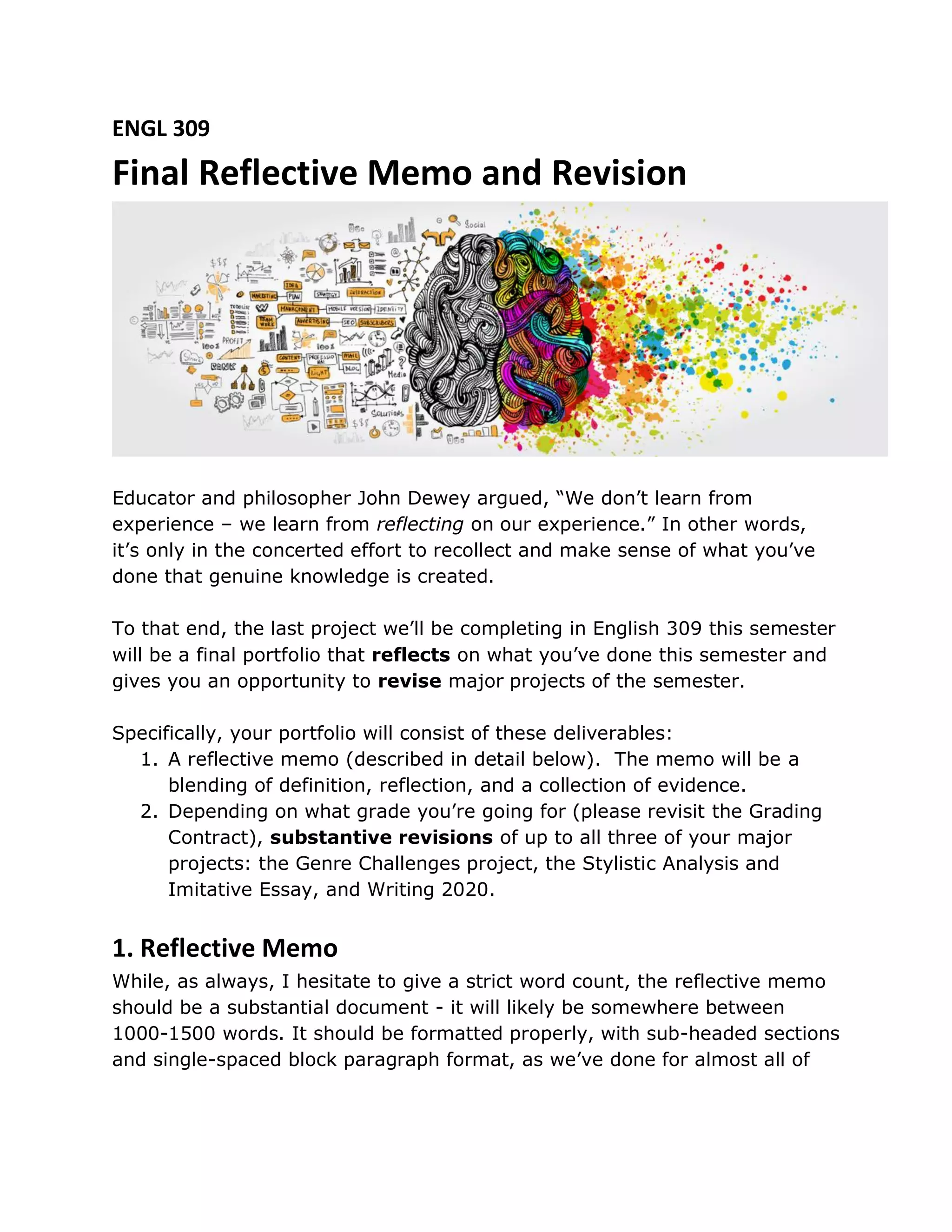 Eng 309 Unit 4 Final Portfolio Assignment Sheet | PDF