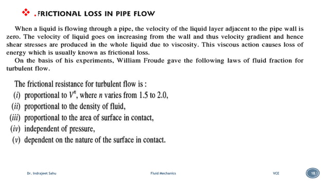 Flow Through Pipe: the analysis of fluid flow within pipes | PPTX