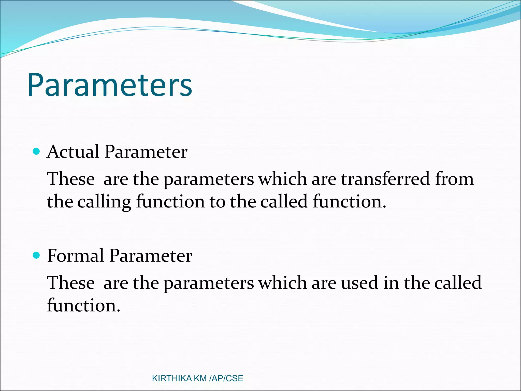 Unit 4 functions and pointers | PPT