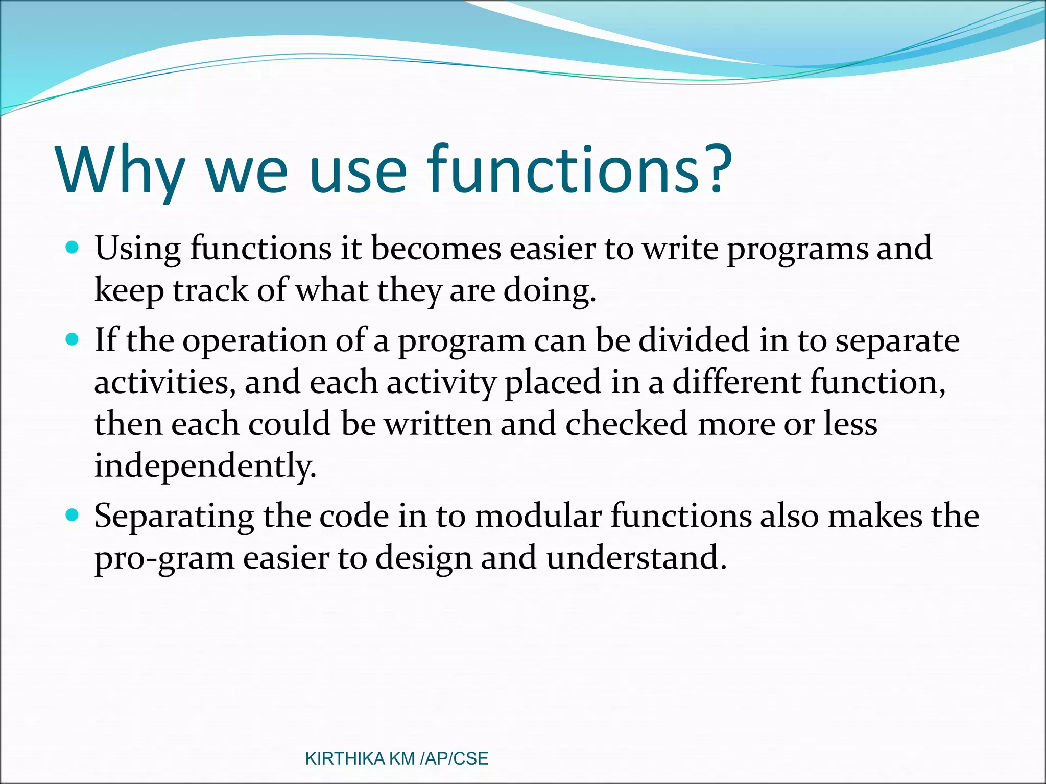 Unit 4 functions and pointers | PPT