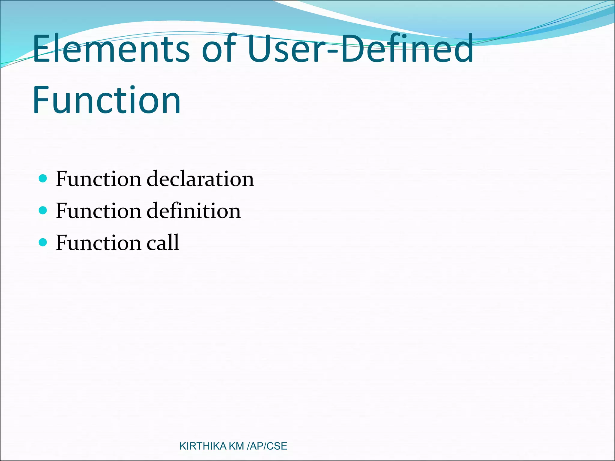 Unit 4 functions and pointers | PPT