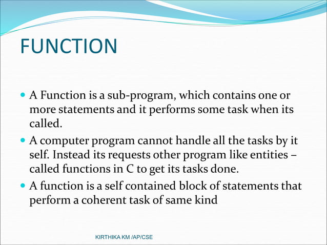 Unit 4 functions and pointers | PPT