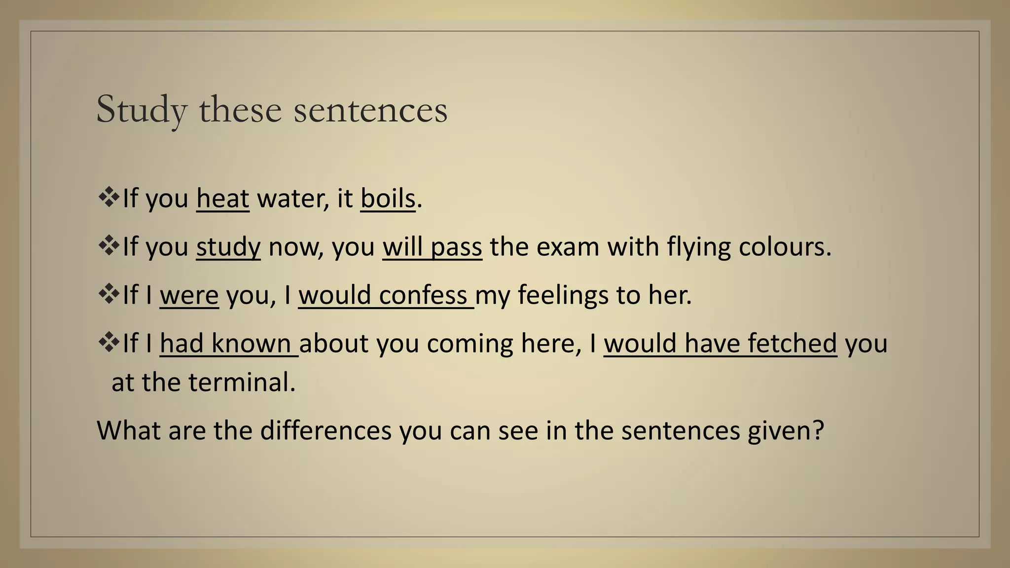 Grammar - Conditional Sentences | PPTX