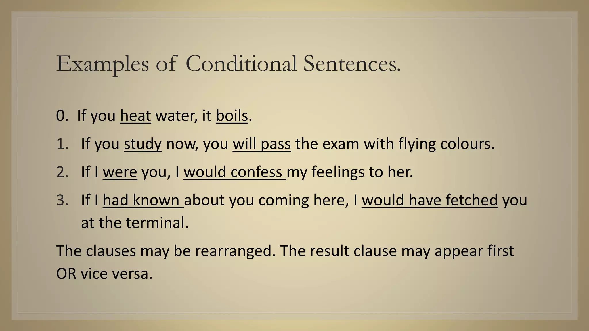 Grammar - Conditional Sentences | PPTX