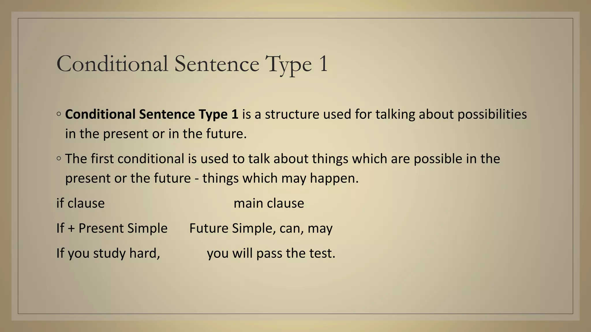 Grammar - Conditional Sentences | PPTX