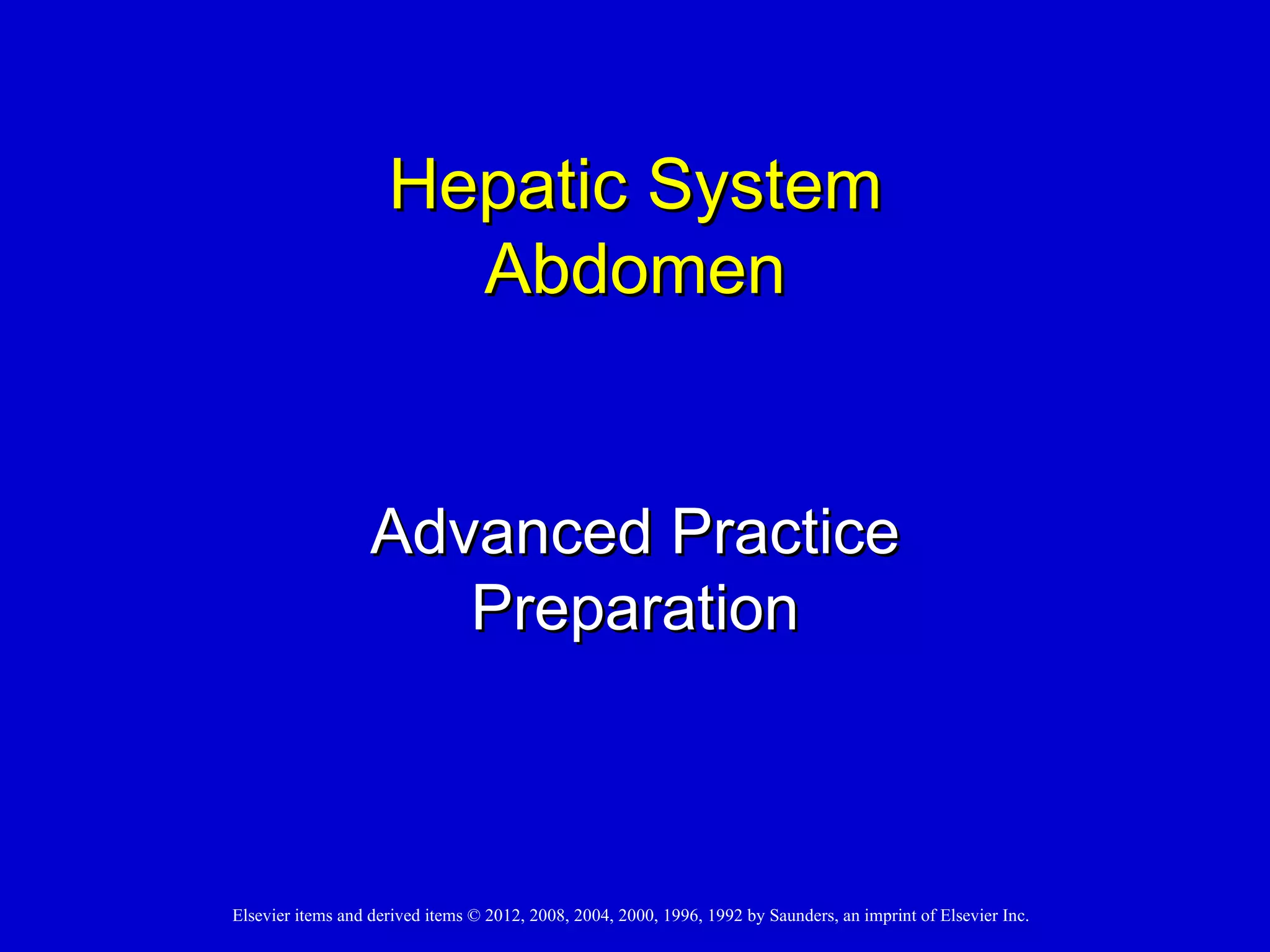 Unit 4 hepatic system | PPT