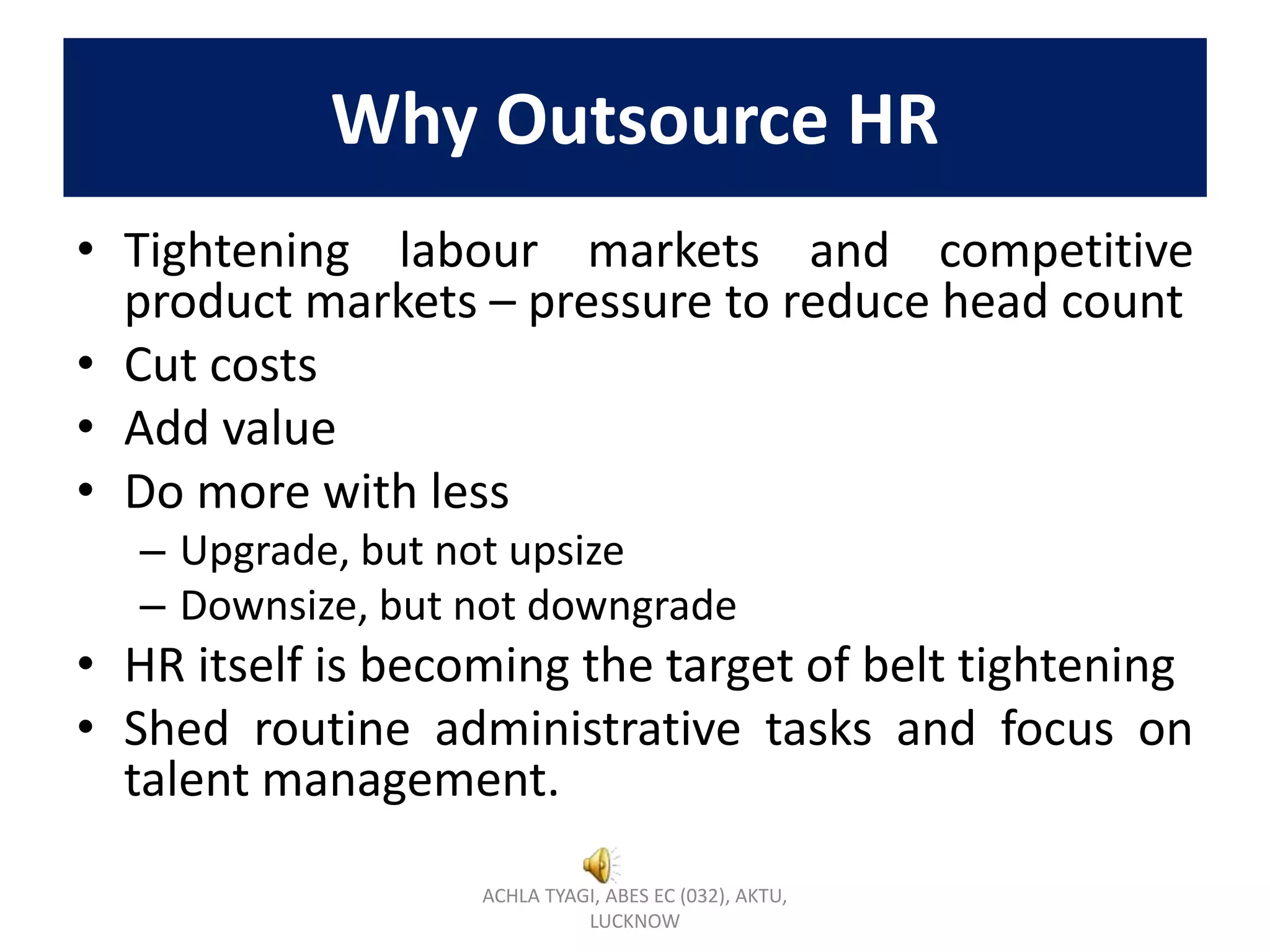 HR Outsourcing | PPTX | Human Resources | Business