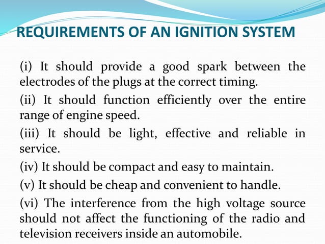 Unit 4(ICE >)ignition system.pptx | Green Vehicles | Auto Type