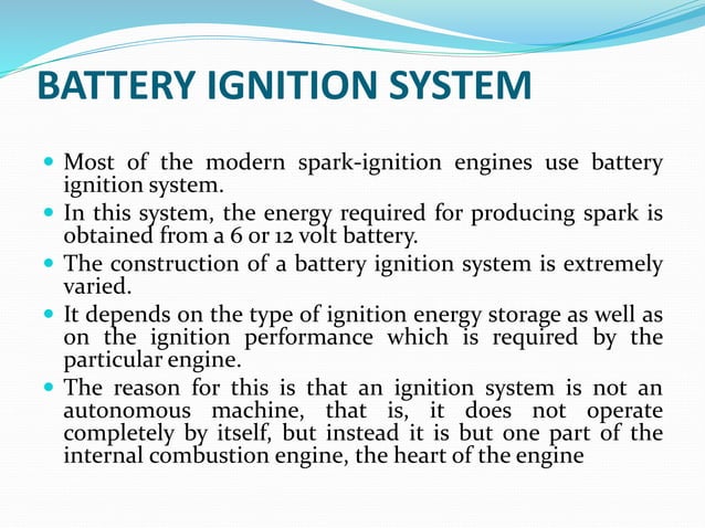 Unit 4(ICE >)ignition system.pptx | Green Vehicles | Auto Type