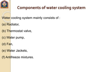 IC Engines lubrication & cooling methods | PPTX