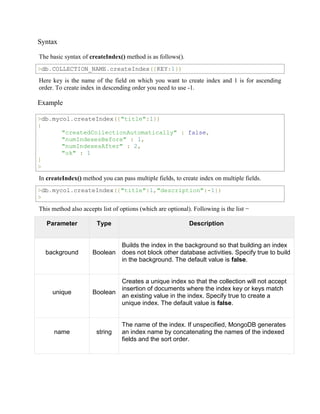unit 4,Indexes in database.docx