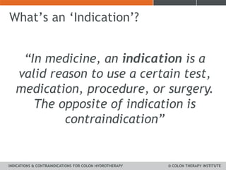 Unit 4 indications contraindications_cti | PPTX