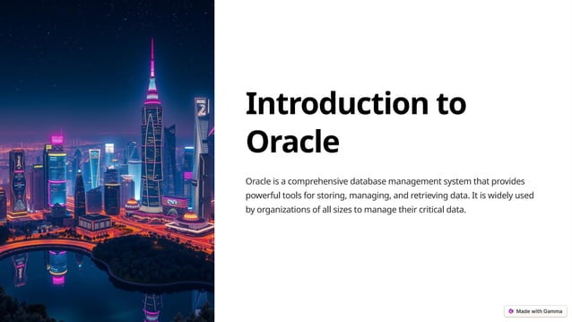 Unit 4 Introduction To Oracle And Sql Pptx