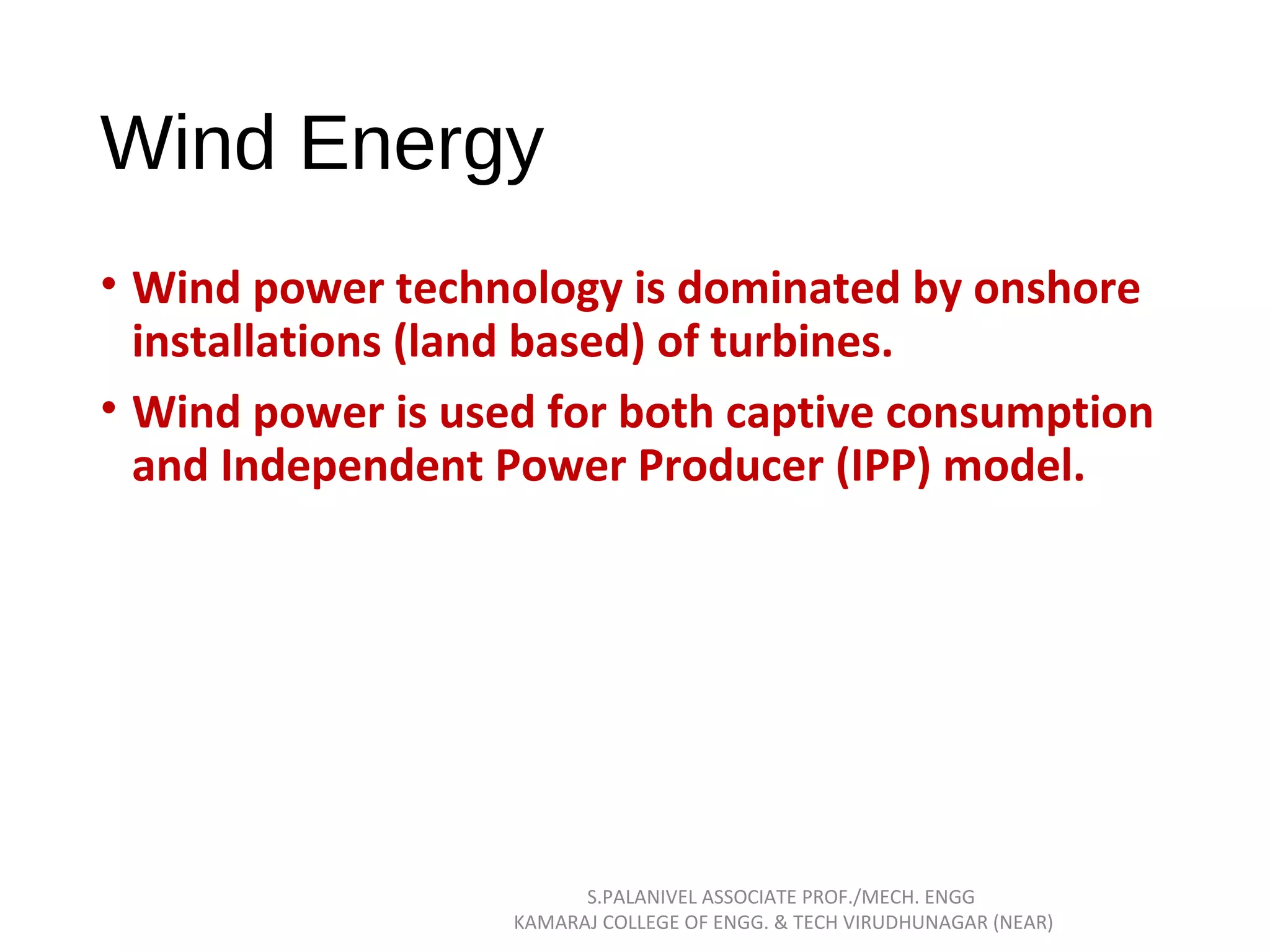 Unit4 introduction to various renewable energy sources 0916 | PPT