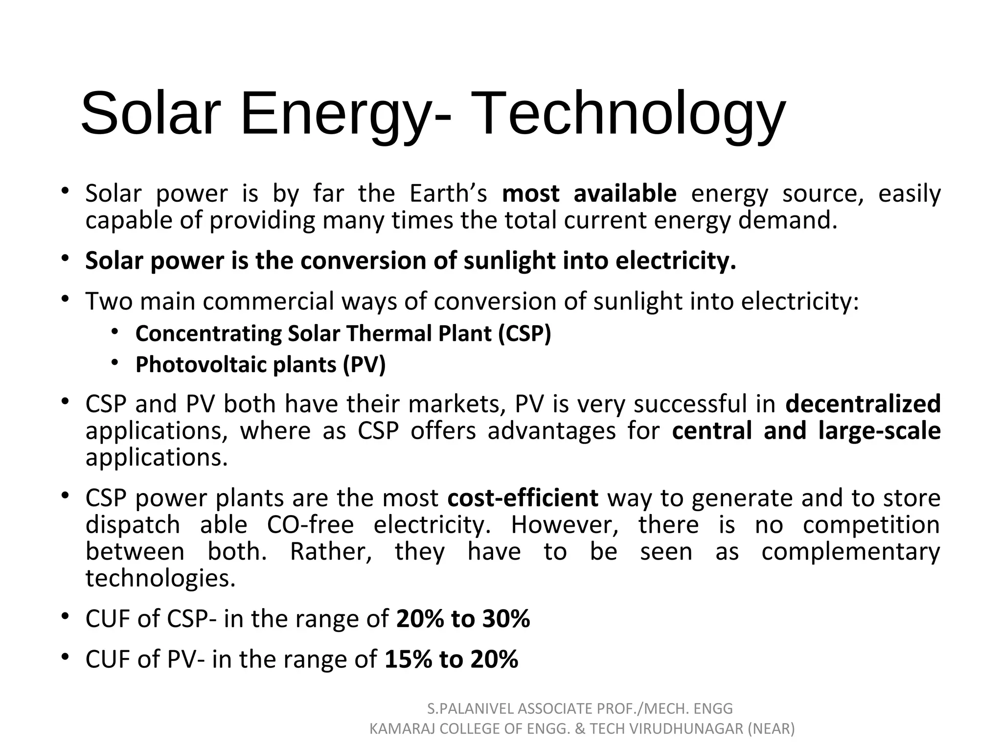 Unit4 introduction to various renewable energy sources 0916 | PPT