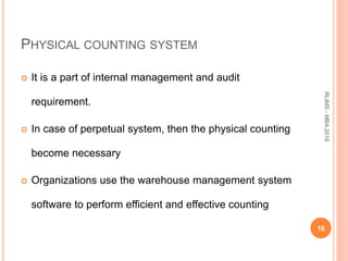Unit 4 inventory management policies | PPTX